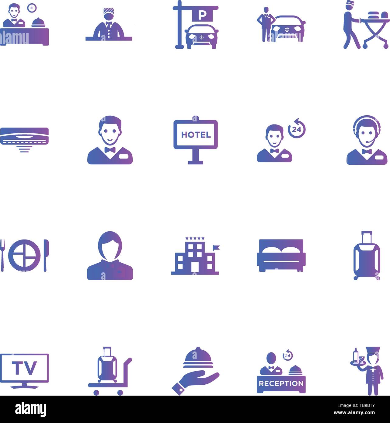 Hotel service icons set - vector Stock Vector Image & Art - Alamy