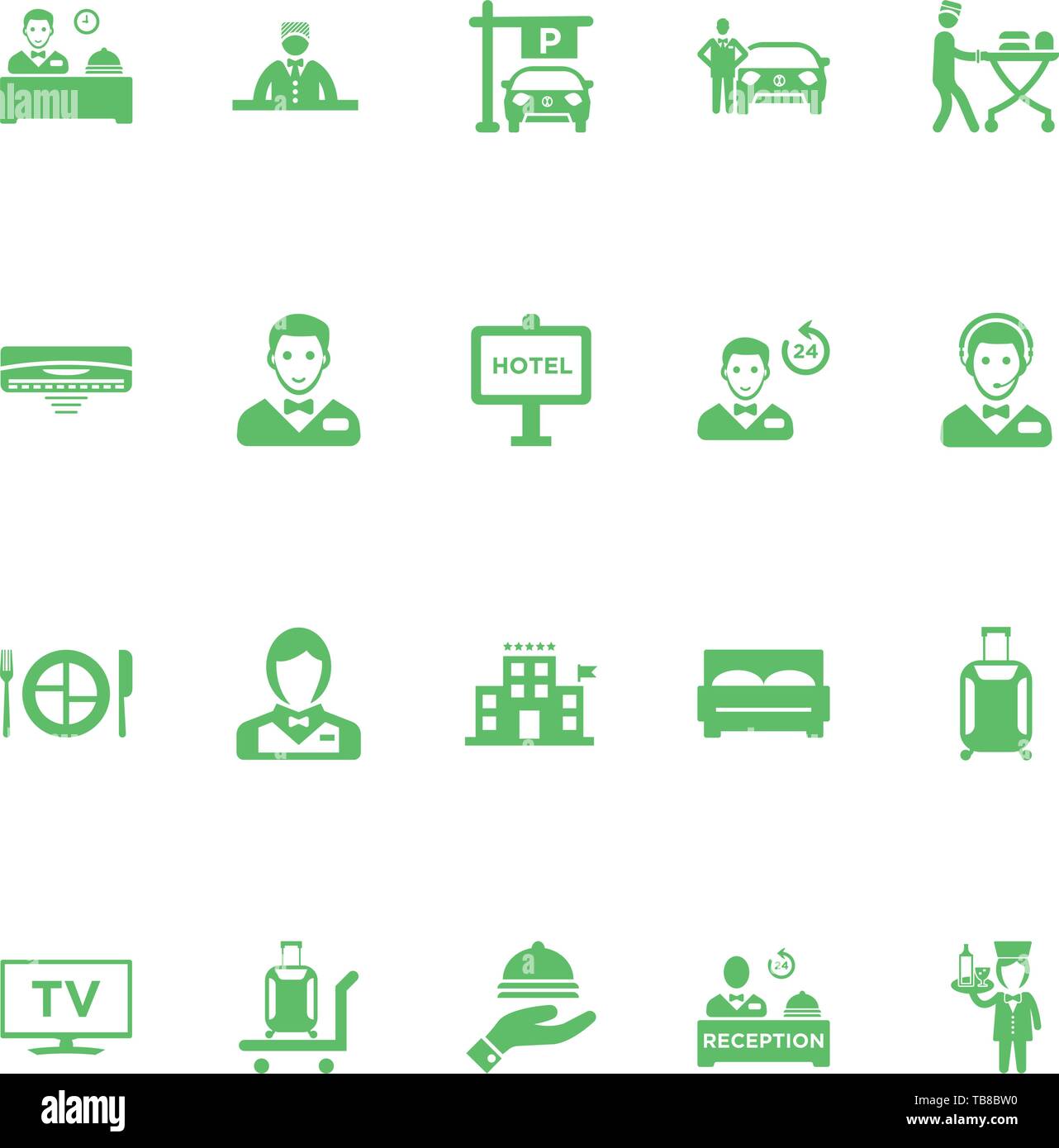 Hotel service icons set - vector Stock Vector Image & Art - Alamy