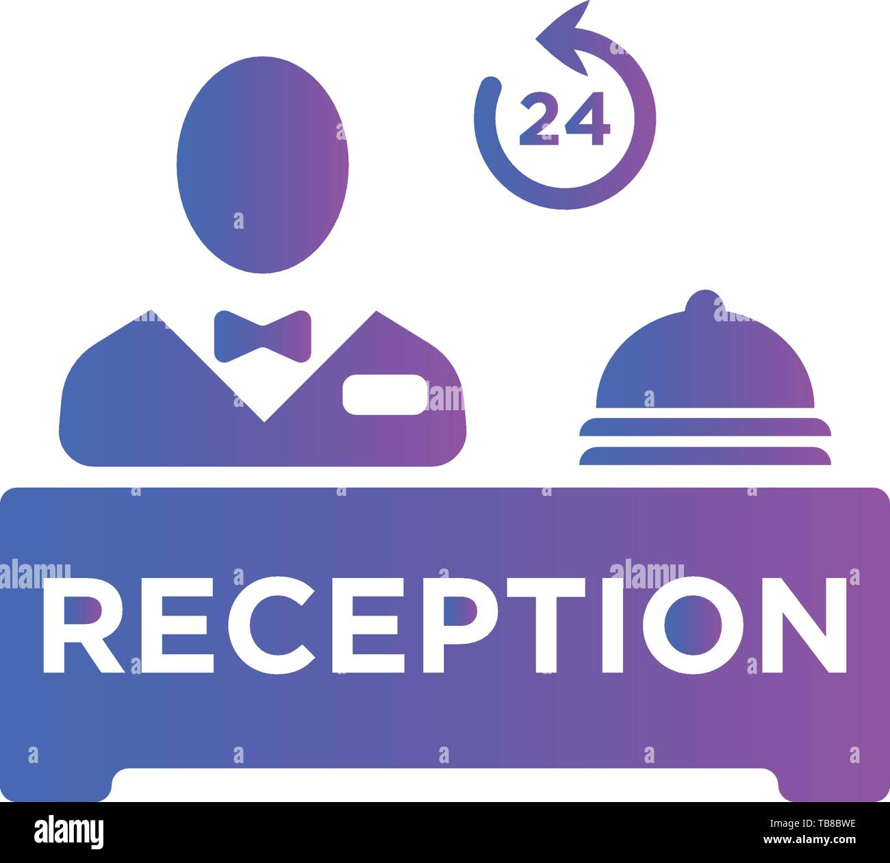Hotel reception 24-hour service vector Stock Vector Image & Art - Alamy