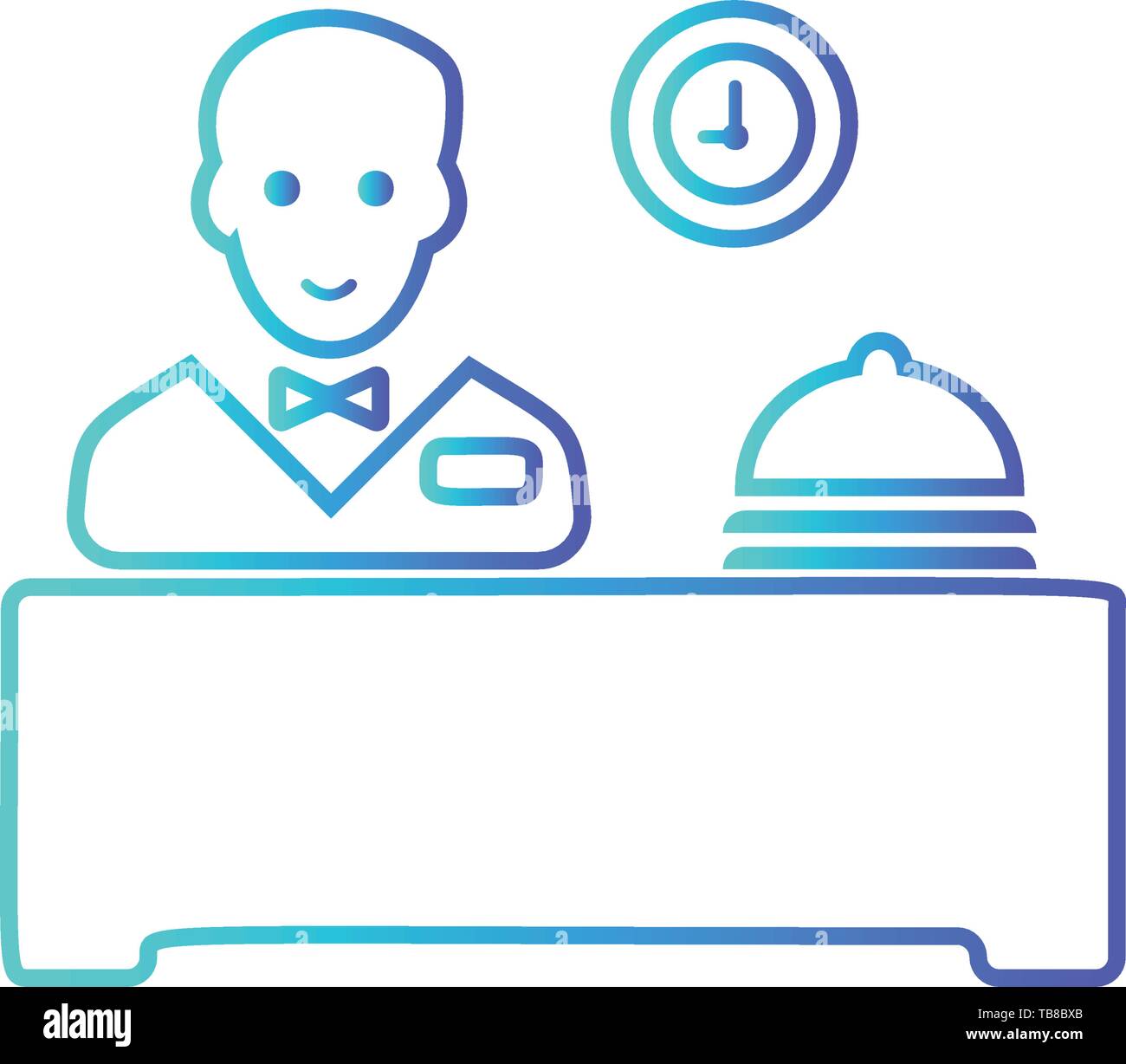 Hotel reception vector icon Stock Vector Image & Art - Alamy