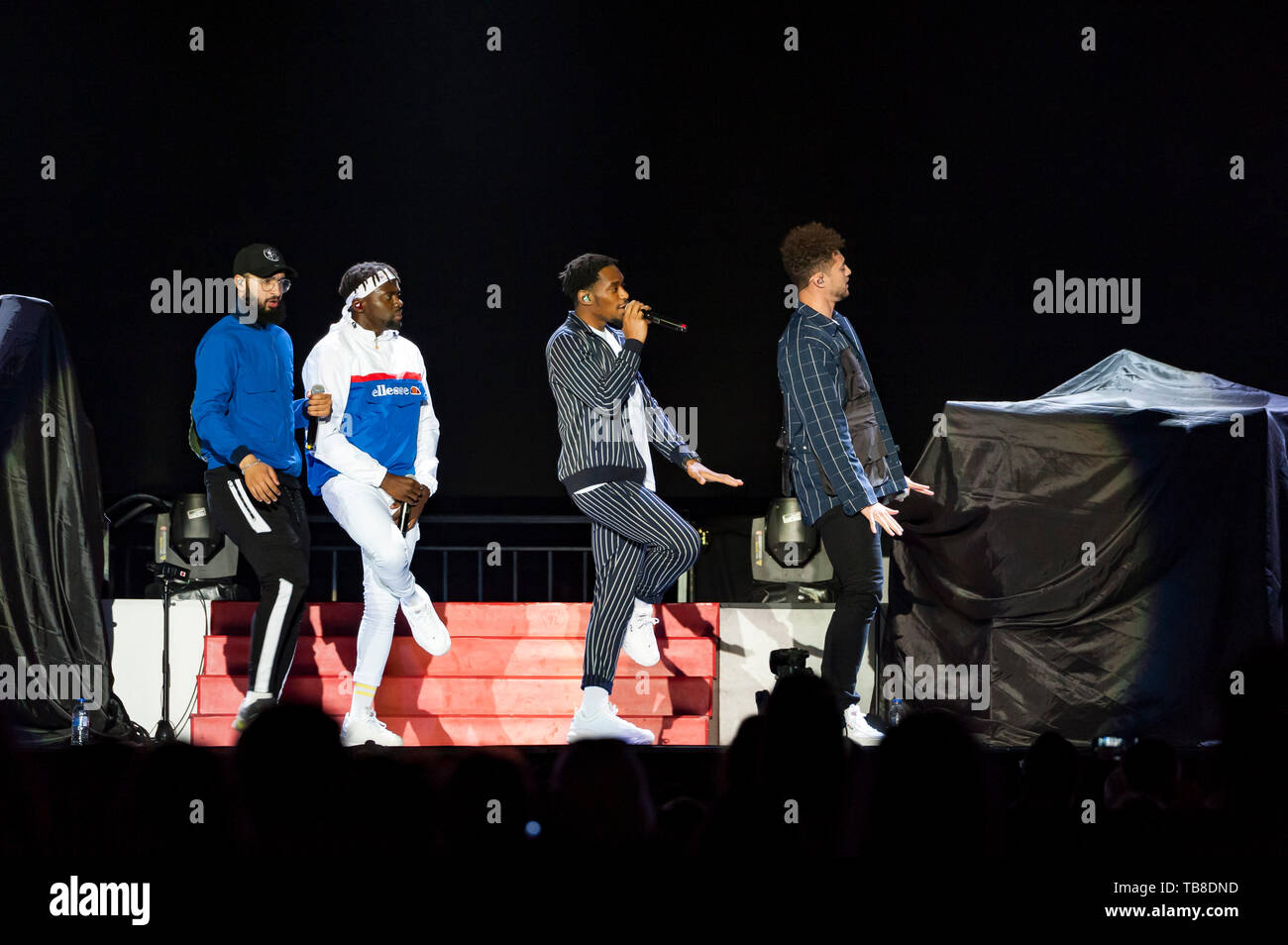 Liverpool, UK. 30th May 2019. British R&B Group, and 2017 X Factor ...
