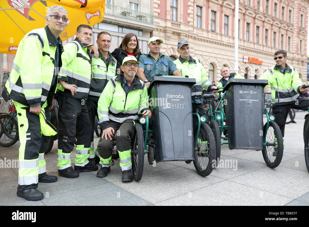 Zagreb, Croatia. 30th May, 2019. Participants pose for photos during ...