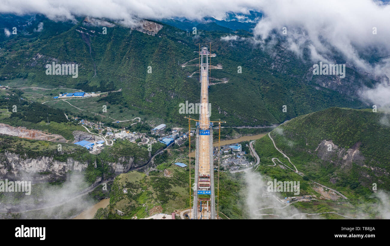 Xishui. 30th May, 2019. Aerial photo taken on May 30, 2019 shows the ...