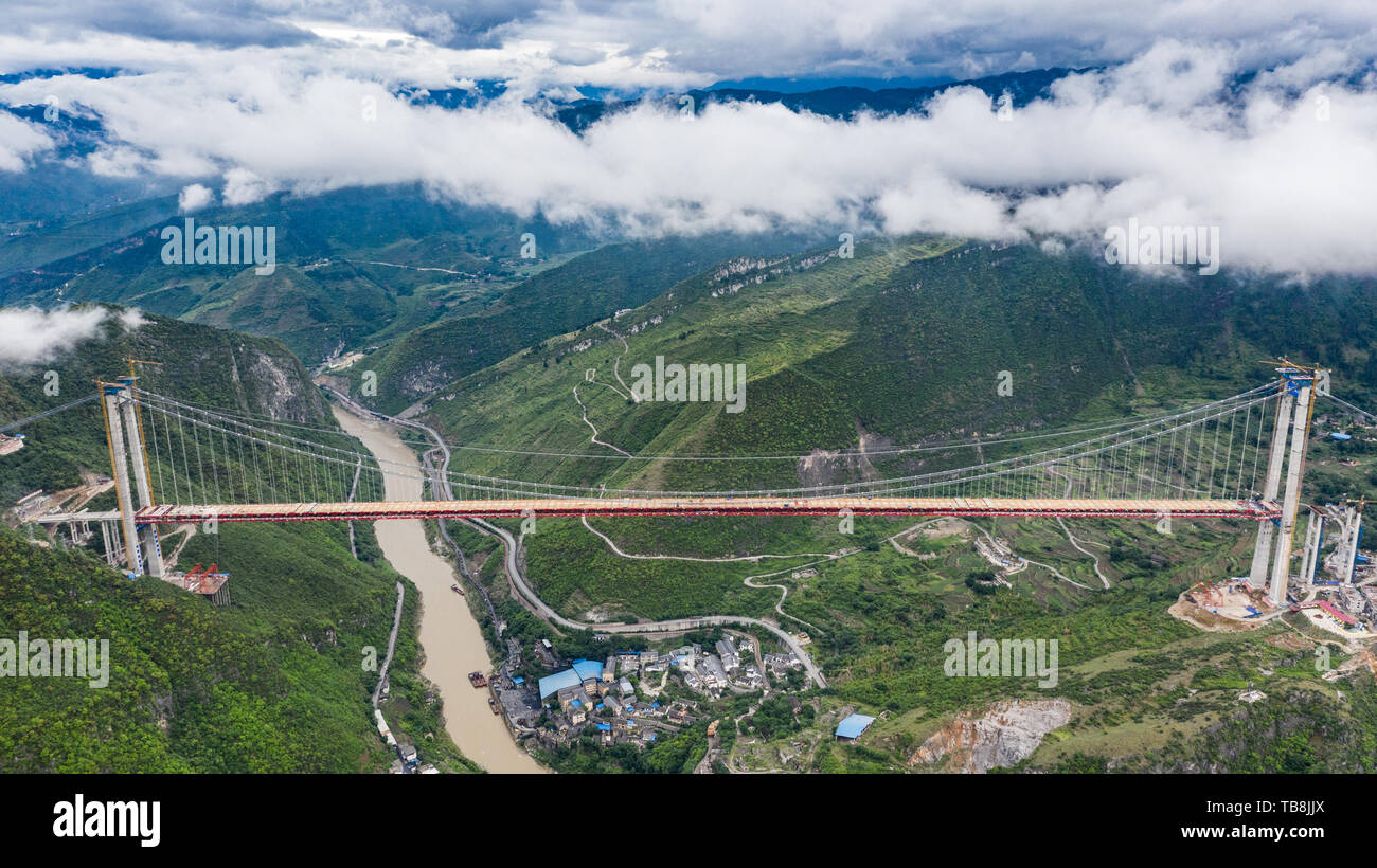 Xishui. 30th May, 2019. Aerial photo taken on May 30, 2019 shows the ...