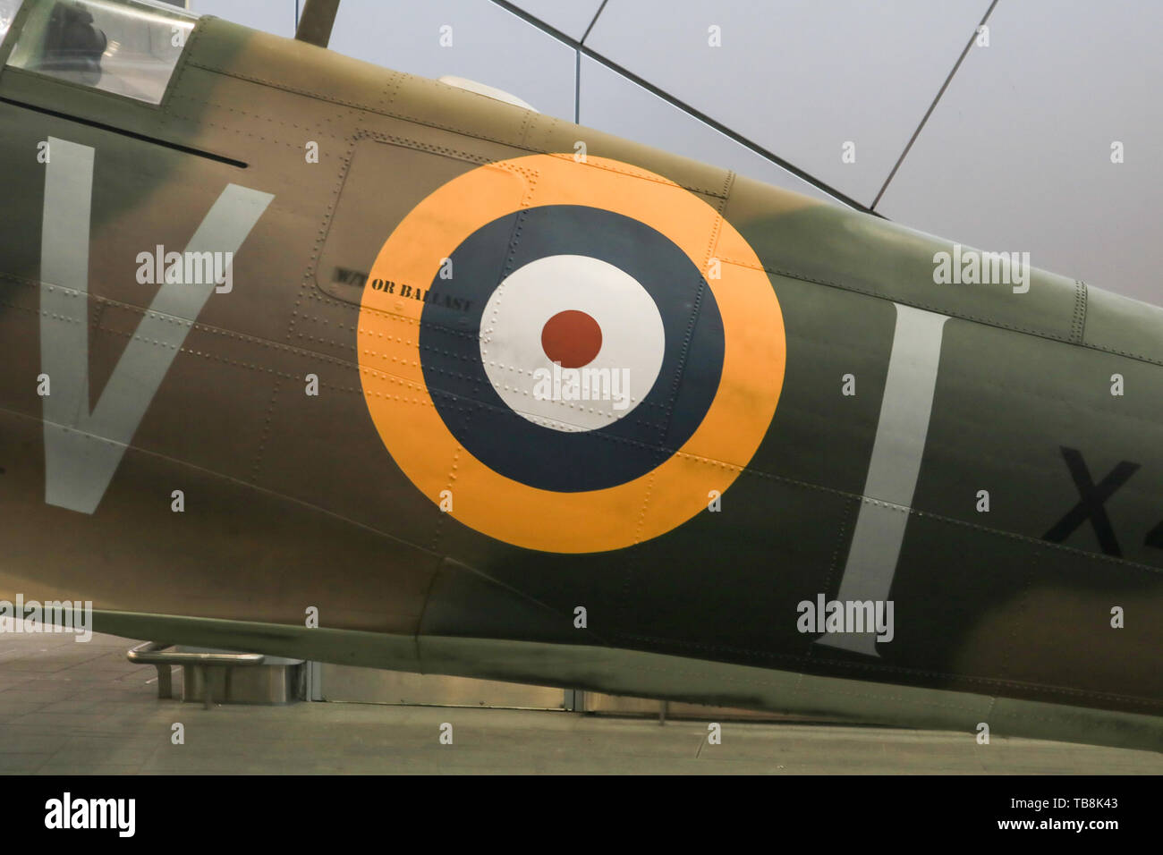 London, UK. 31st May, 2019. A replica Spitfire Mk.IX from RAF Duxford ...