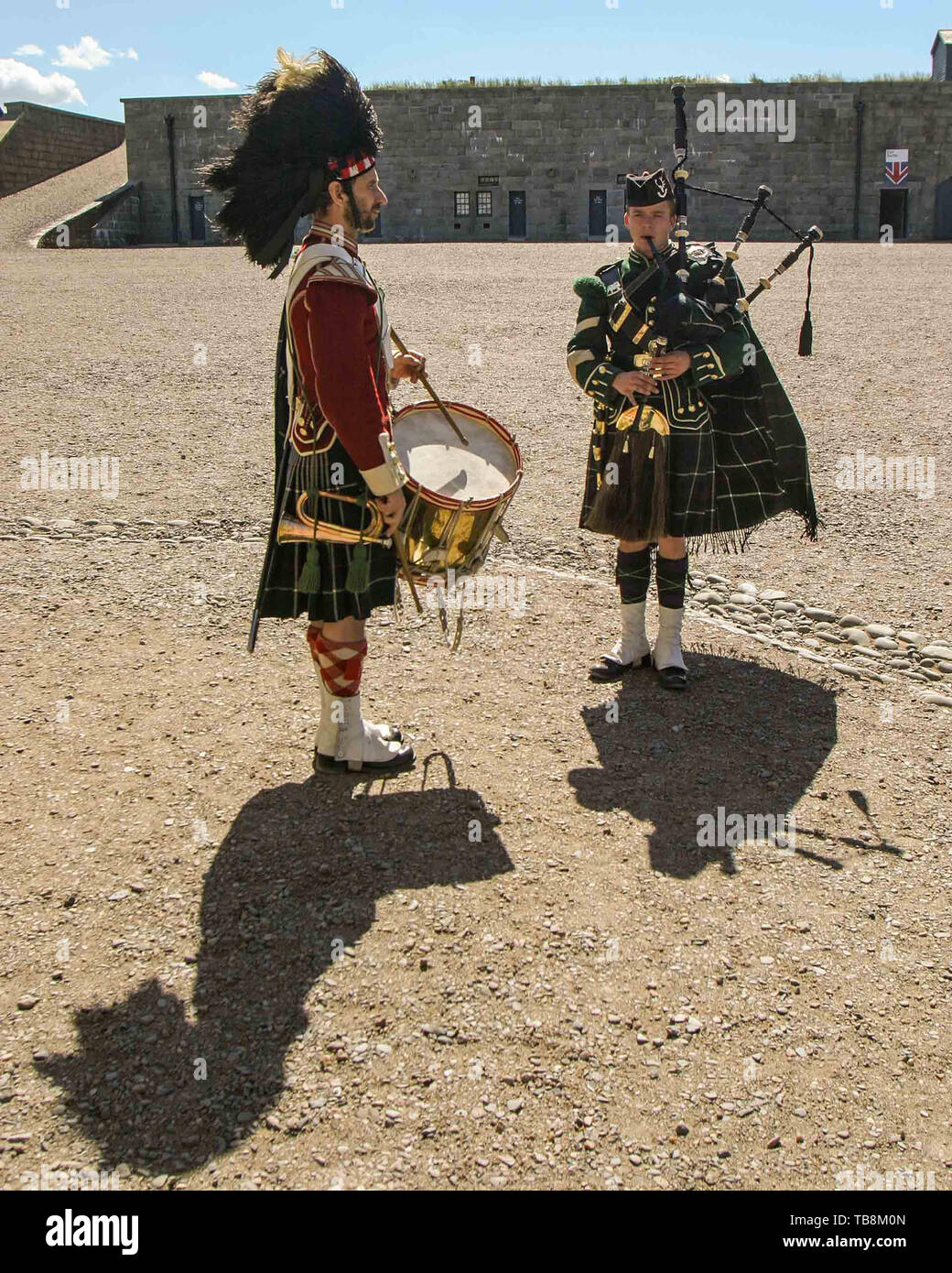 Halifax, Nova Scotia, Canada. 5th Sep, 2005. Drummer and piper re ...
