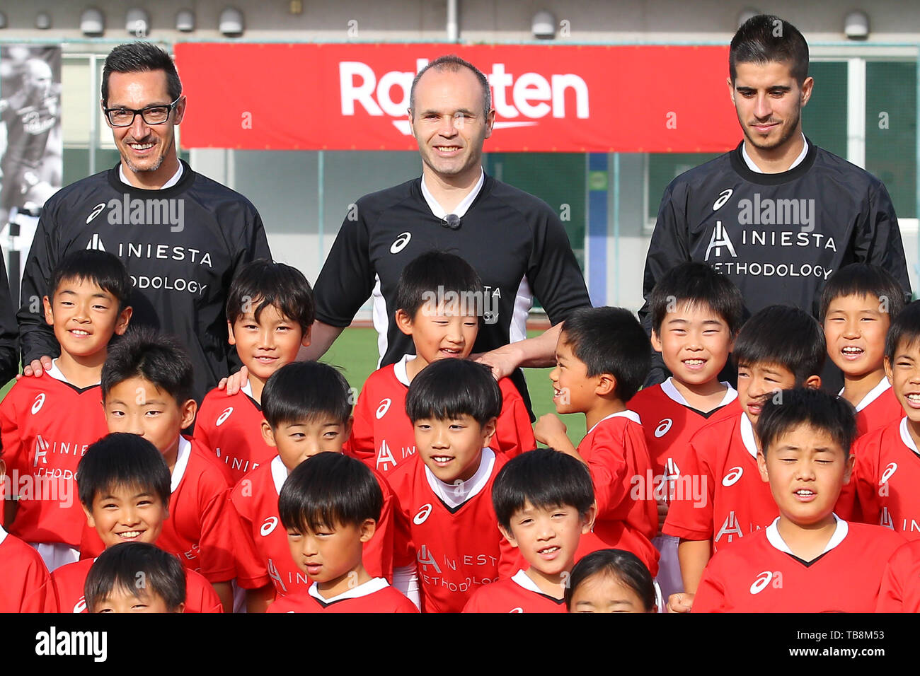 Andres Iniesta of Vissel Kobe attends his football academy "Iniesta's ...