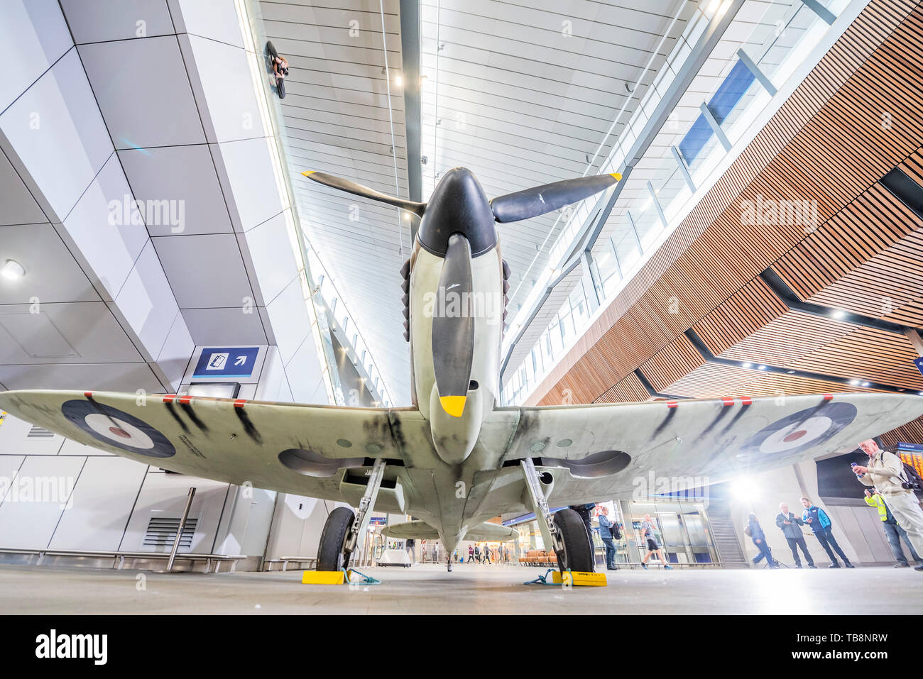 London, UK. 31st May 2019. An Imperial War Museum (replica) Spitfire on ...