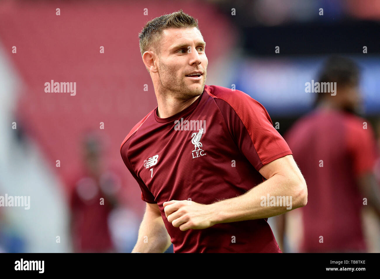 Madrid, Spain. 31st May, 2019. James Milner of Liverpool FC during the ...