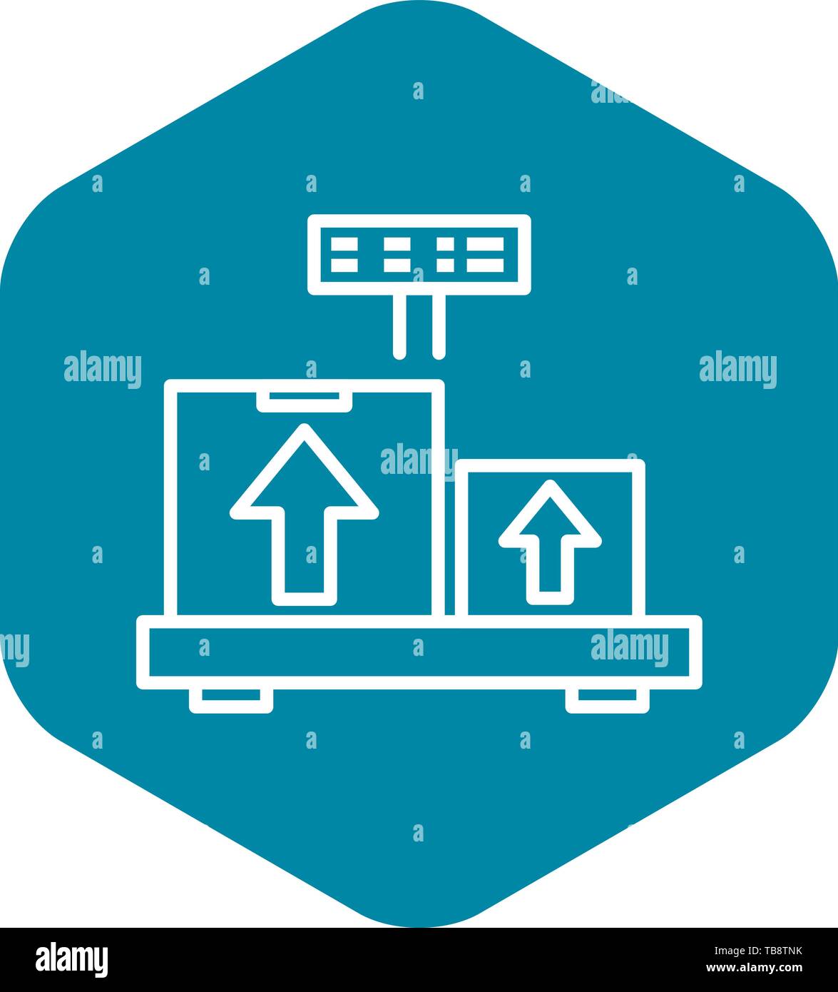 Weighing delivery box icon, outline style Stock Vector Image & Art - Alamy