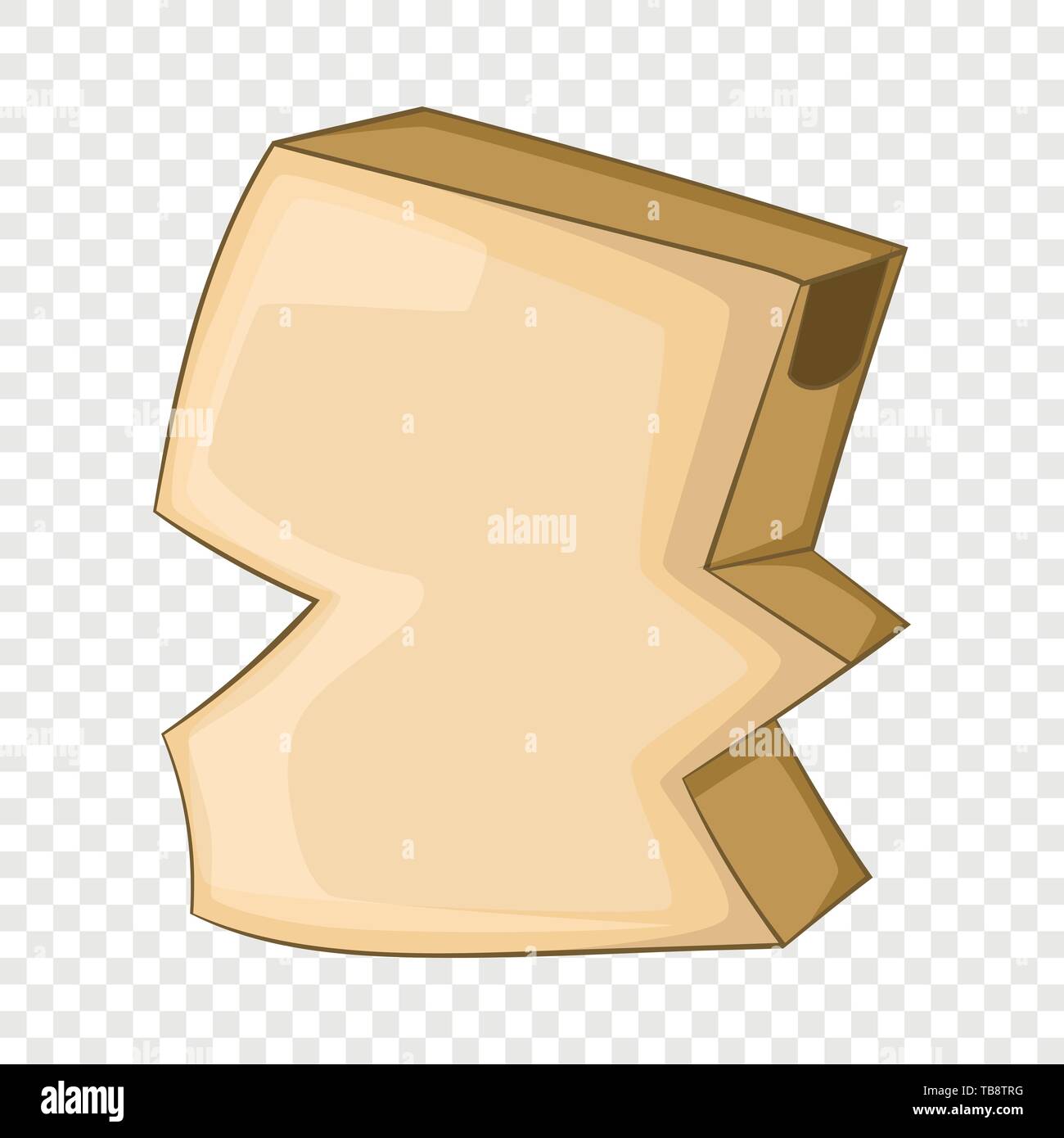 Crumpled empty cardboard box icon, cartoon style Stock Vector Image ...