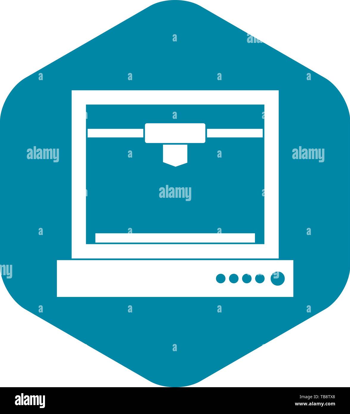 3d printer model icon simple Stock Vector Image & Art - Alamy