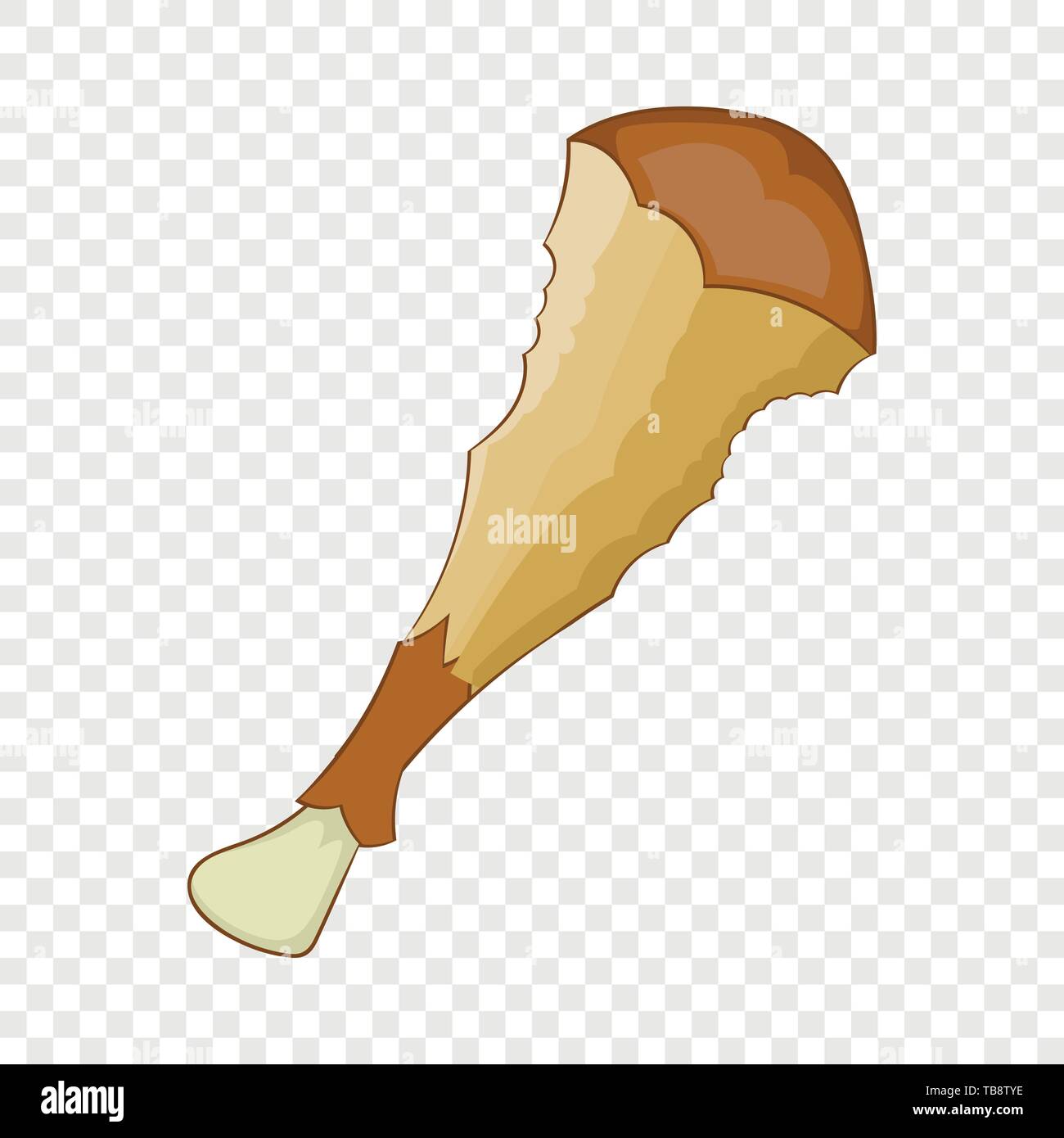 Eaten chicken drumstick bone icon, cartoon style Stock Vector Image ...