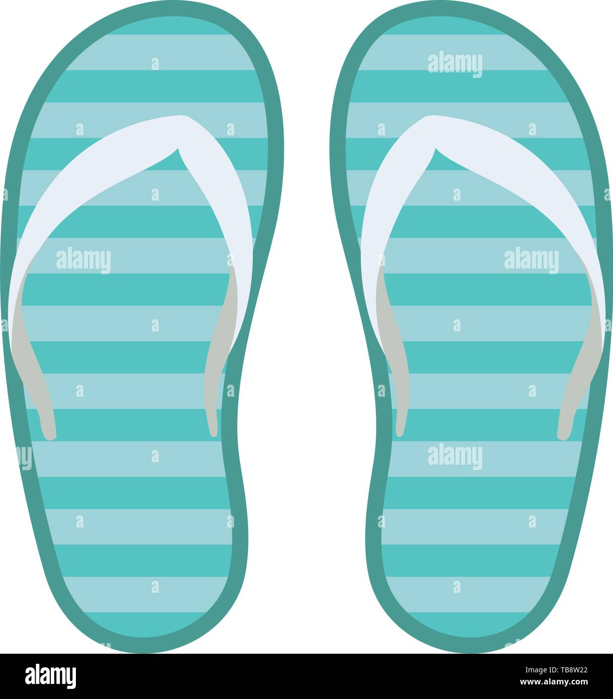 striped beach sandals on white background Stock Vector Image & Art - Alamy