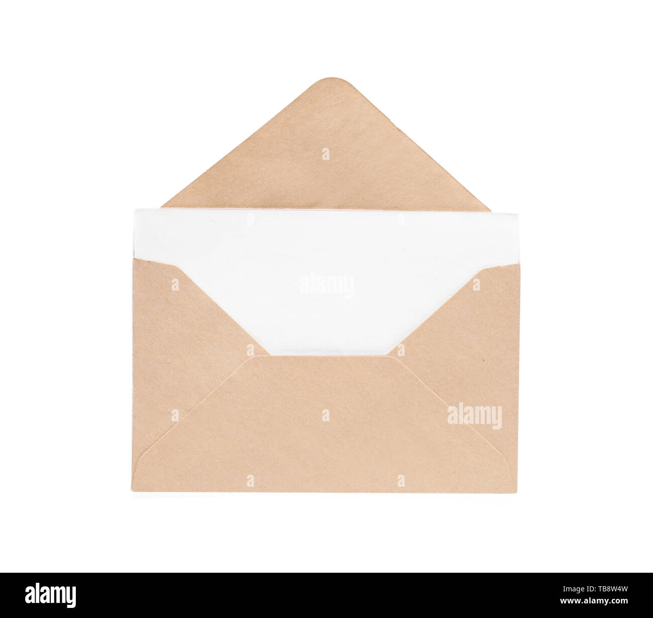 Paper envelope on white background Stock Photo - Alamy