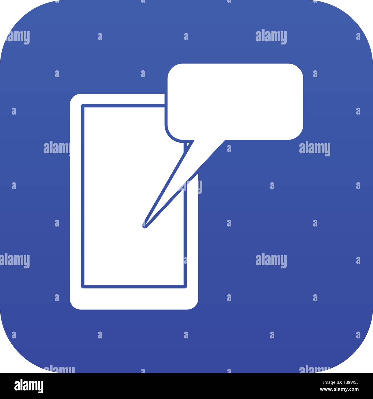 Mobile chatting icon digital blue Stock Vector Image & Art - Alamy