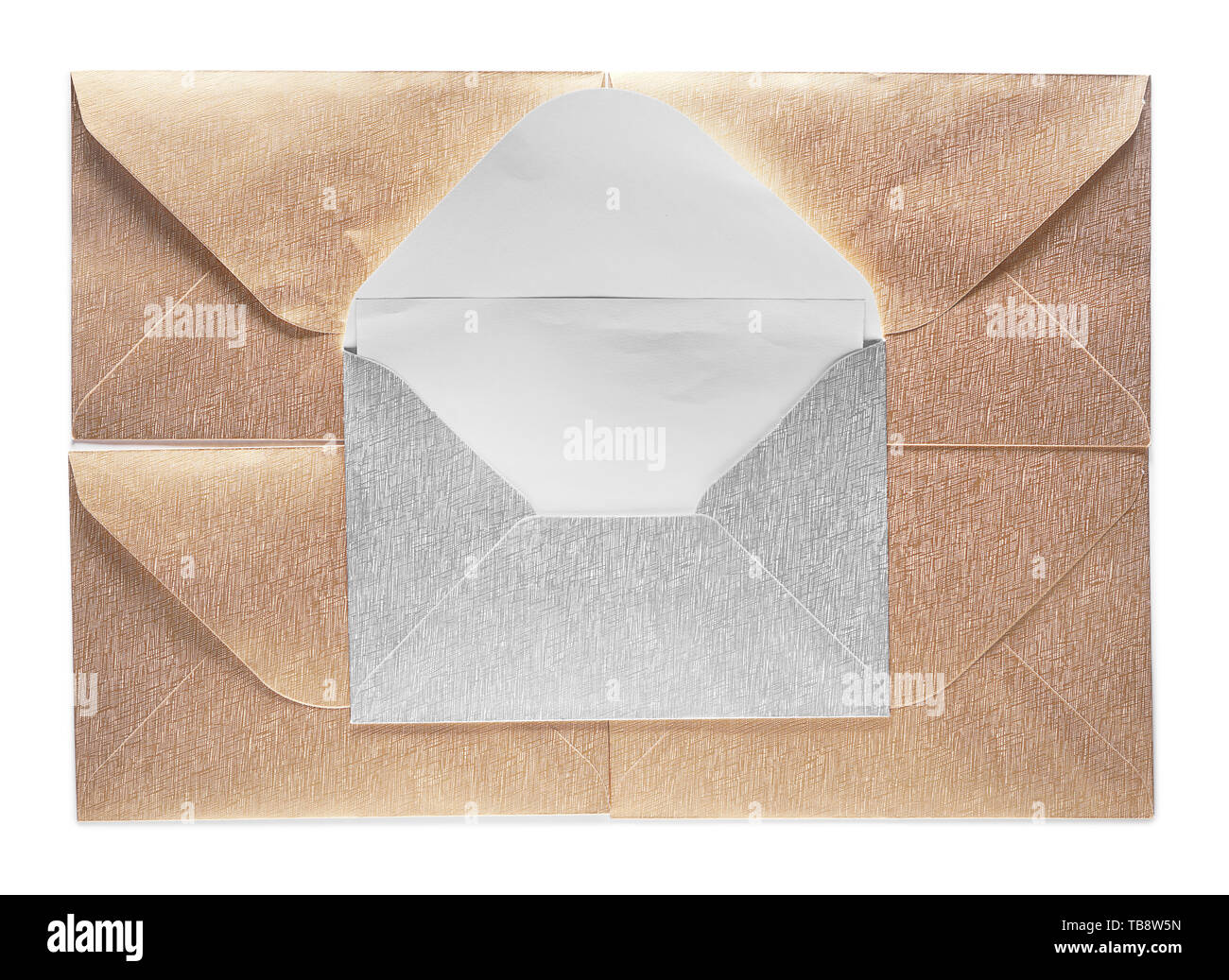 Paper envelopes on white background Stock Photo - Alamy