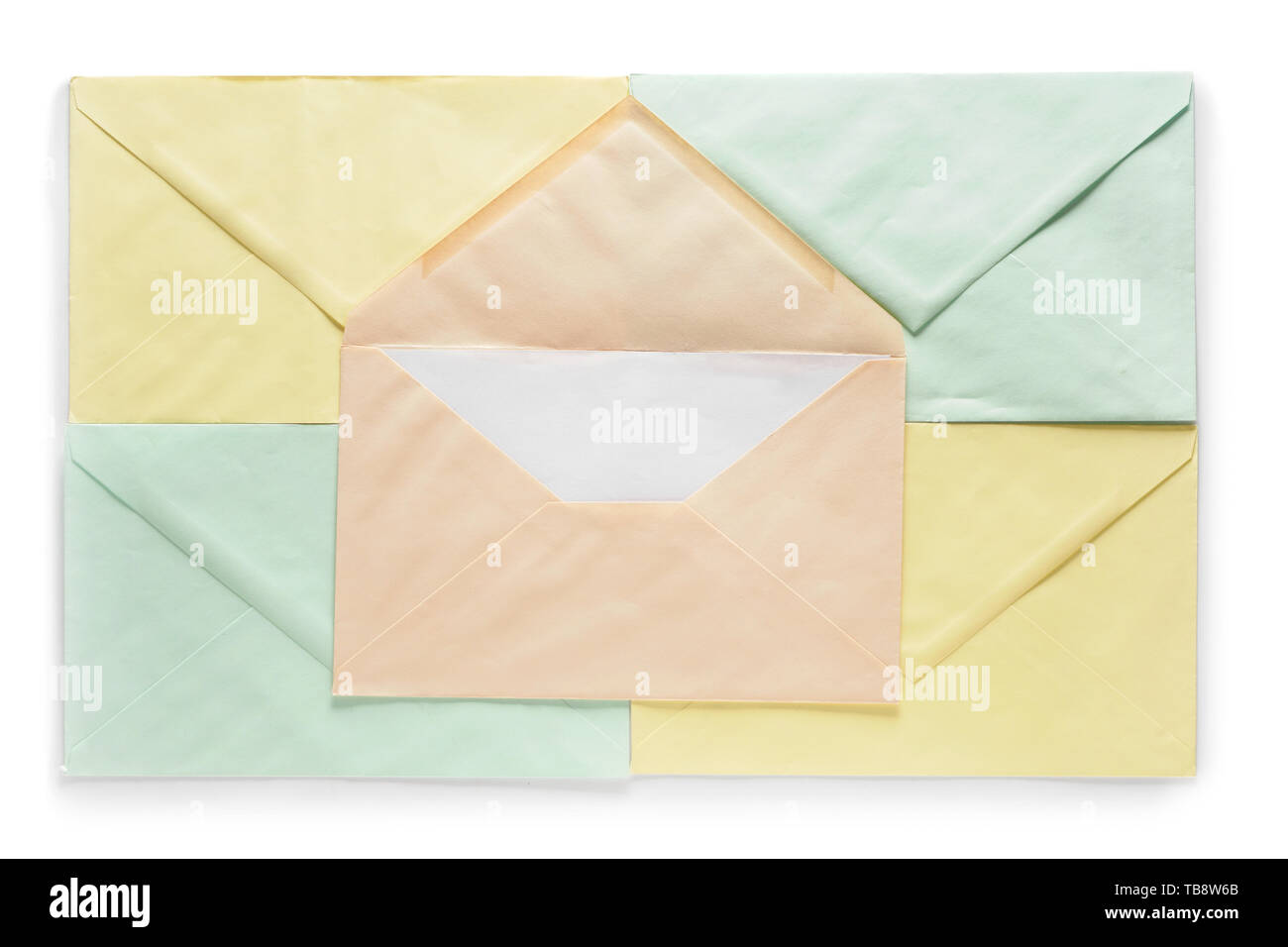 Paper envelopes on white background Stock Photo - Alamy