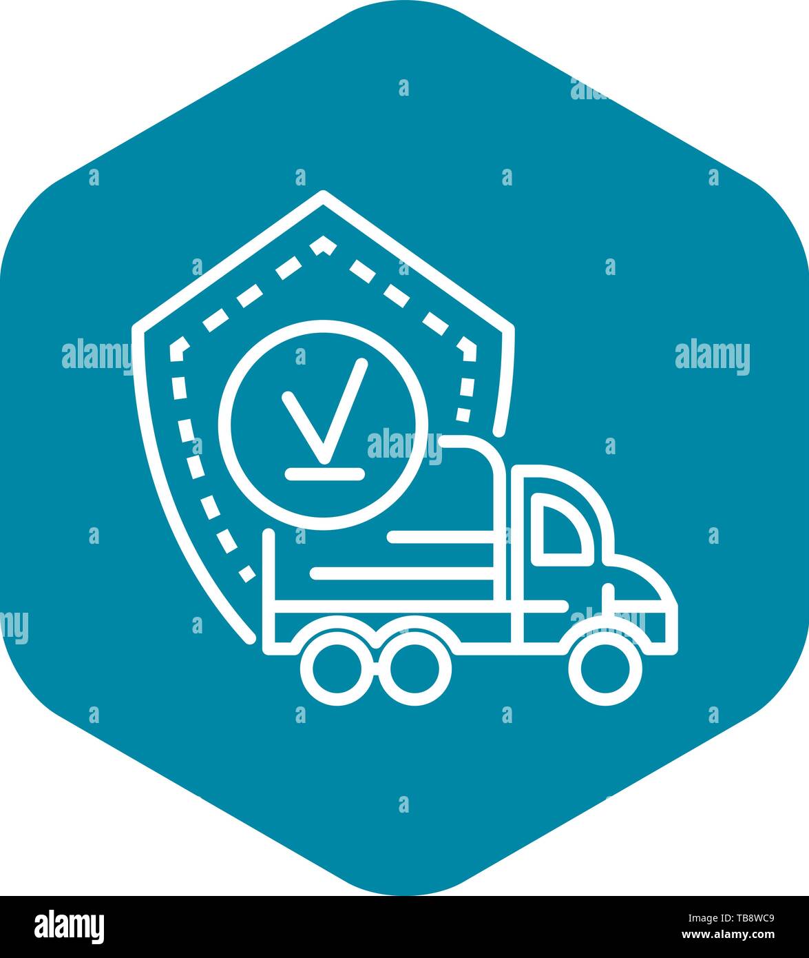 Finish truck delivered icon, outline style Stock Vector Image & Art - Alamy