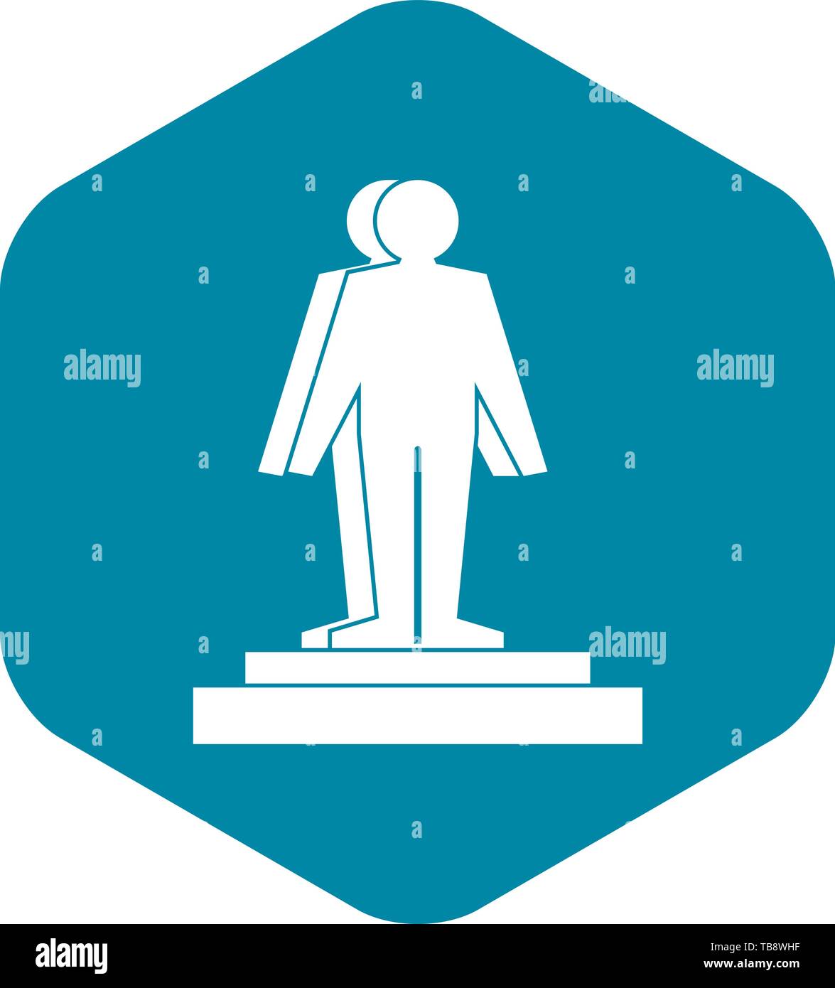 3d model of a man icon, simple style Stock Vector Image & Art - Alamy