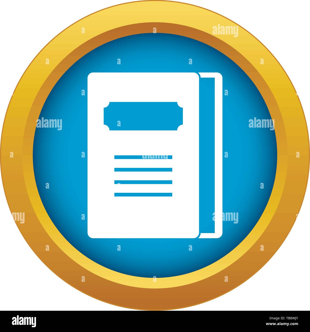Tutorial icon blue vector isolated Stock Vector Image & Art - Alamy