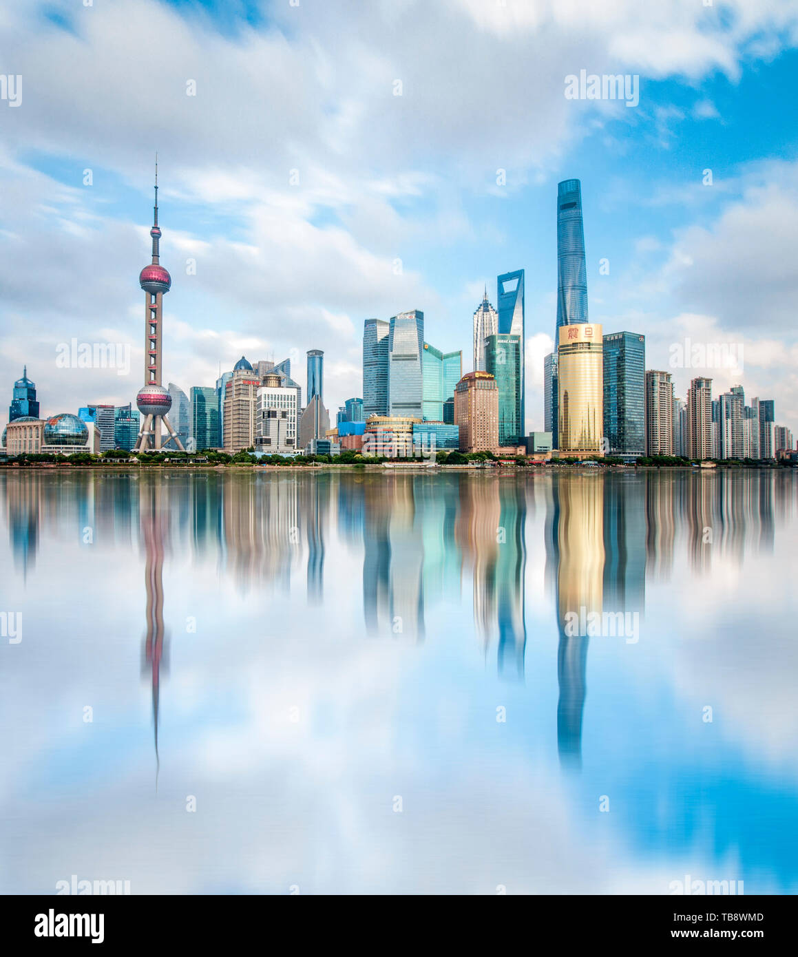 High rise building lujiazui global financial center hi-res stock ...