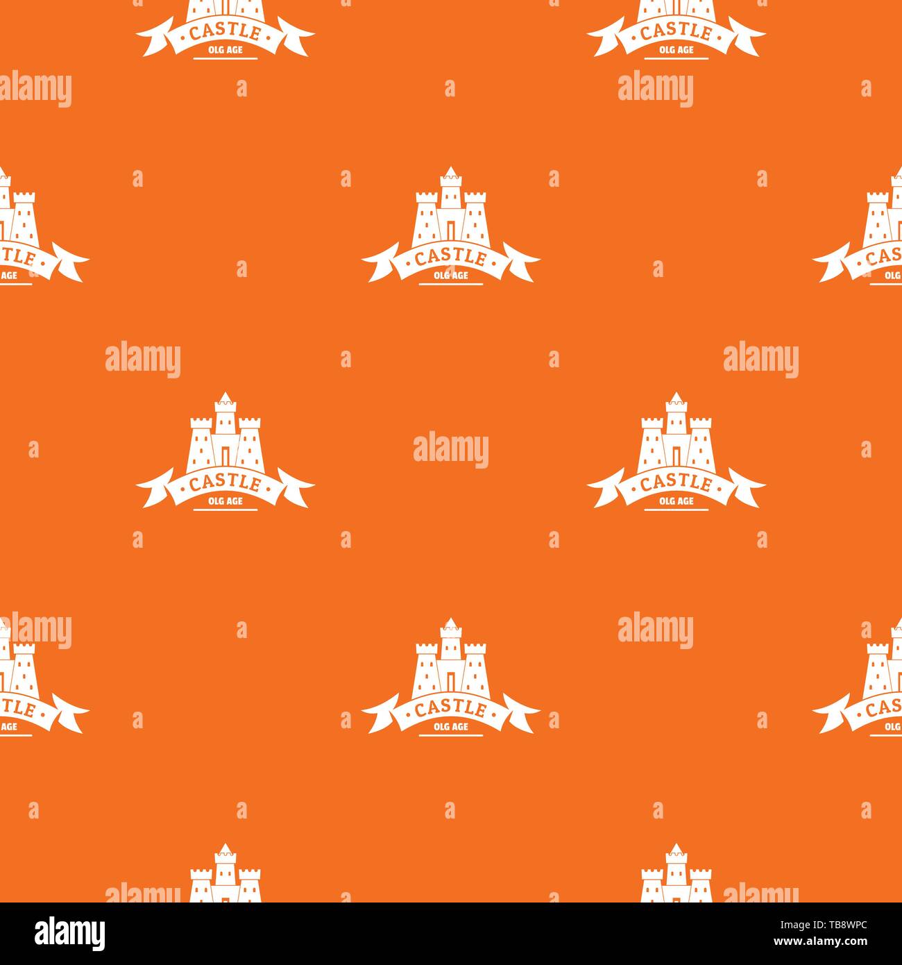 Royal castle pattern vector orange Stock Vector Image & Art - Alamy