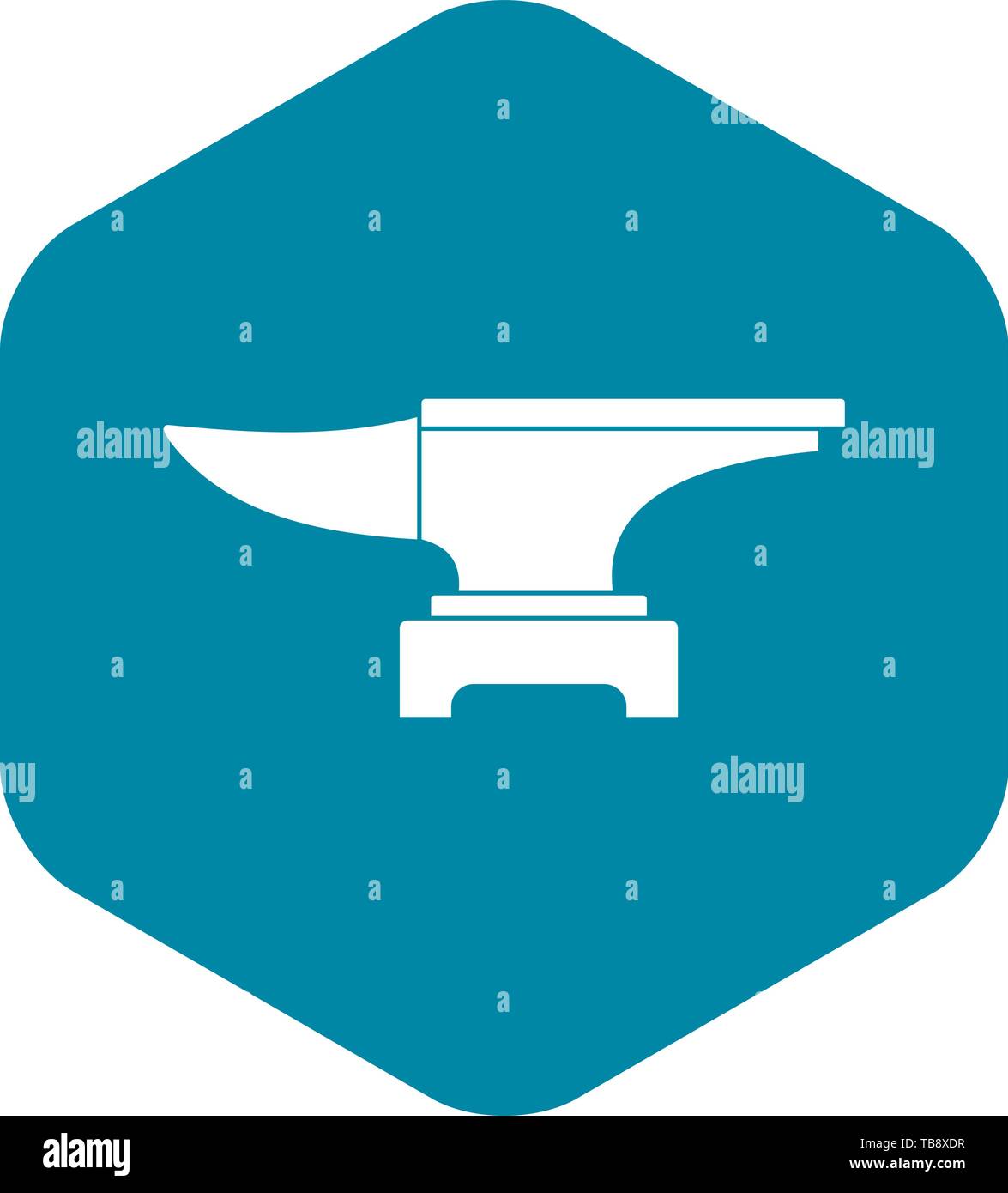 Heavy black metal anvil icon simple Stock Vector Image & Art - Alamy