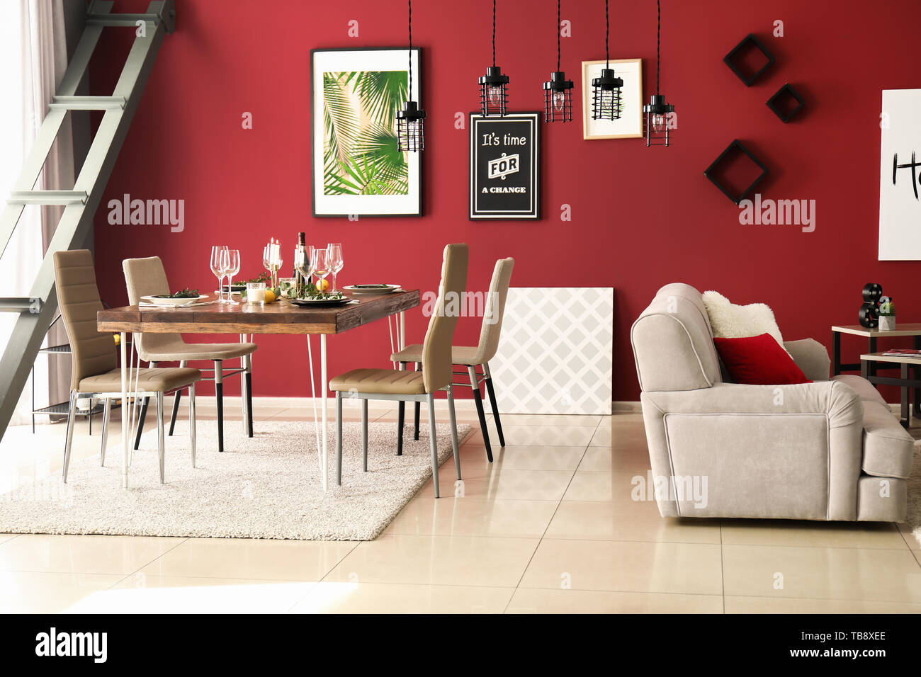 Stylish interior of modern room Stock Photo - Alamy