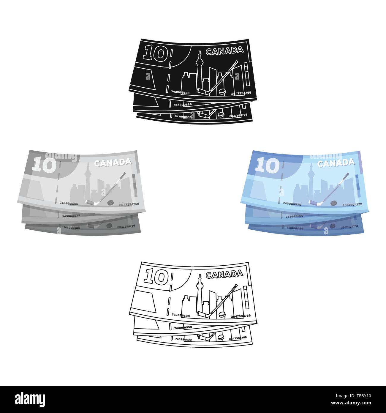 Canadian Dollar. Canada single icon in cartoon,black style vector ...