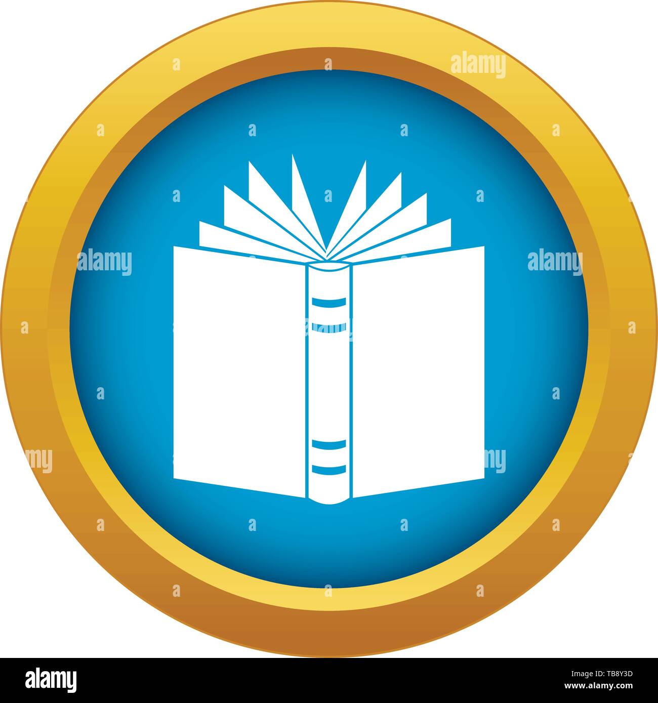 Open thick book icon blue vector isolated Stock Vector Image & Art - Alamy