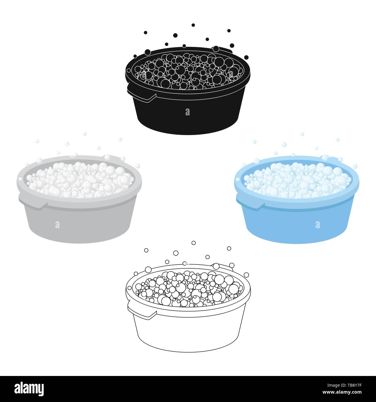 art,basin,bath,blue,bowl,bubble,bucket,cartoon,black,clean,cleaner ...