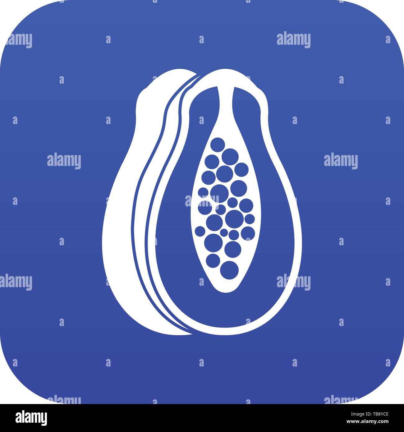 Papaya icon digital blue Stock Vector Image & Art - Alamy
