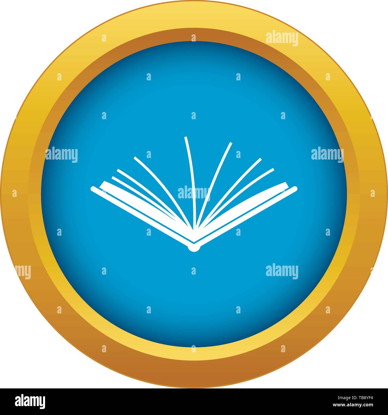 Open tutorial icon blue vector isolated Stock Vector Image & Art - Alamy