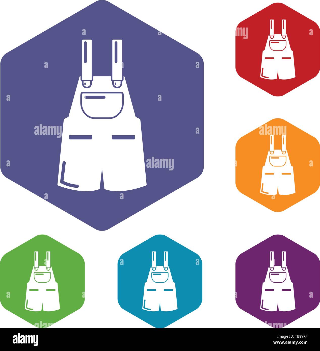 Jeans jumpsuit Stock Vector Images - Alamy