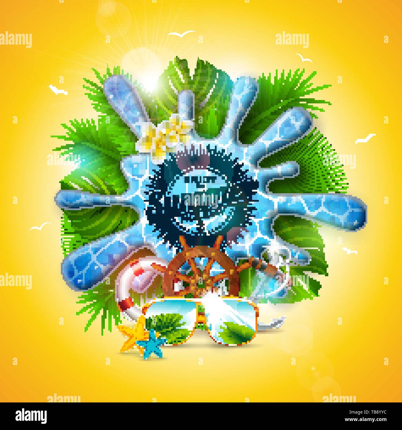Pool beauty splash Stock Vector Images - Alamy