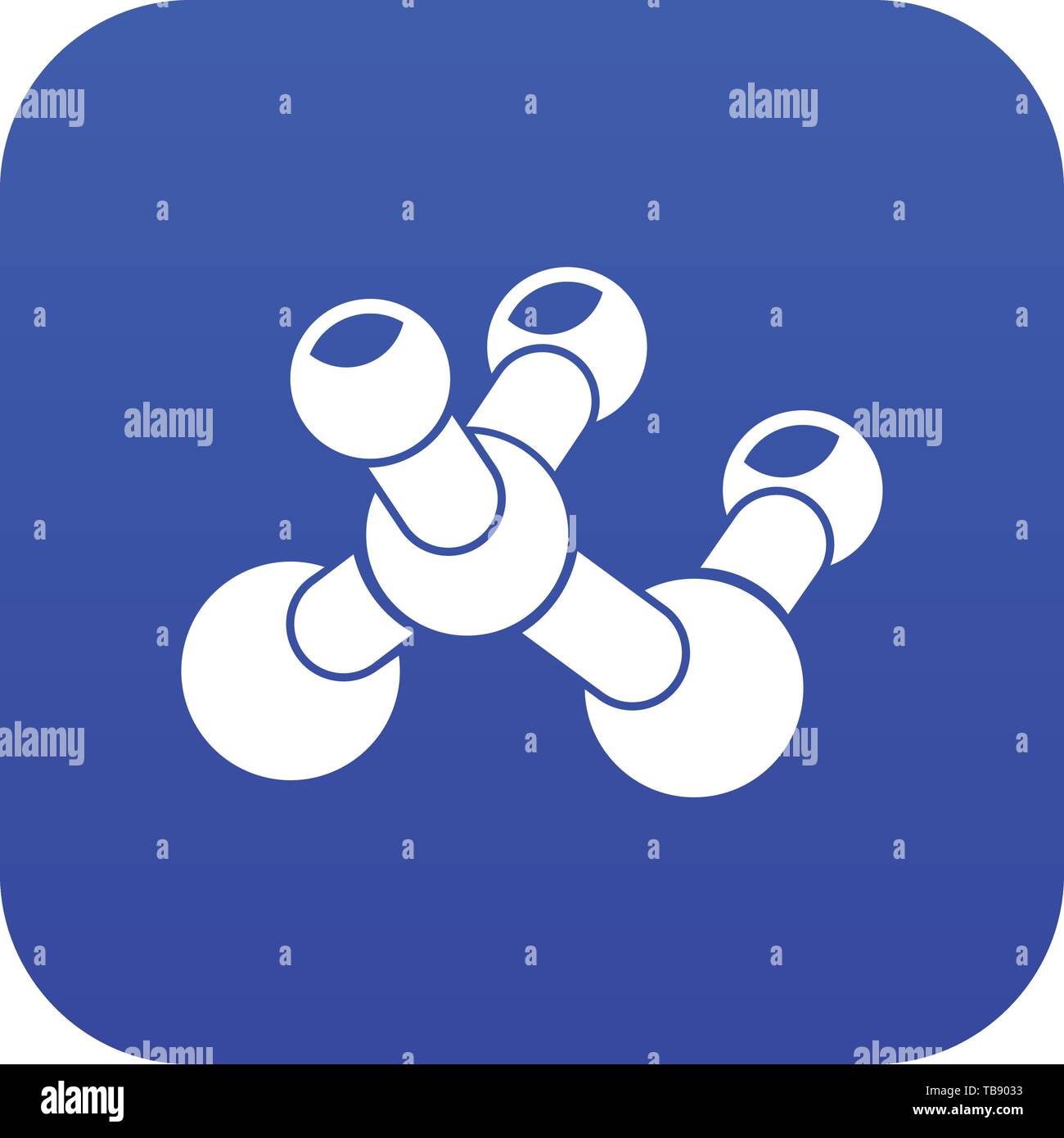 Molecule bio icon blue vector Stock Vector Image & Art - Alamy