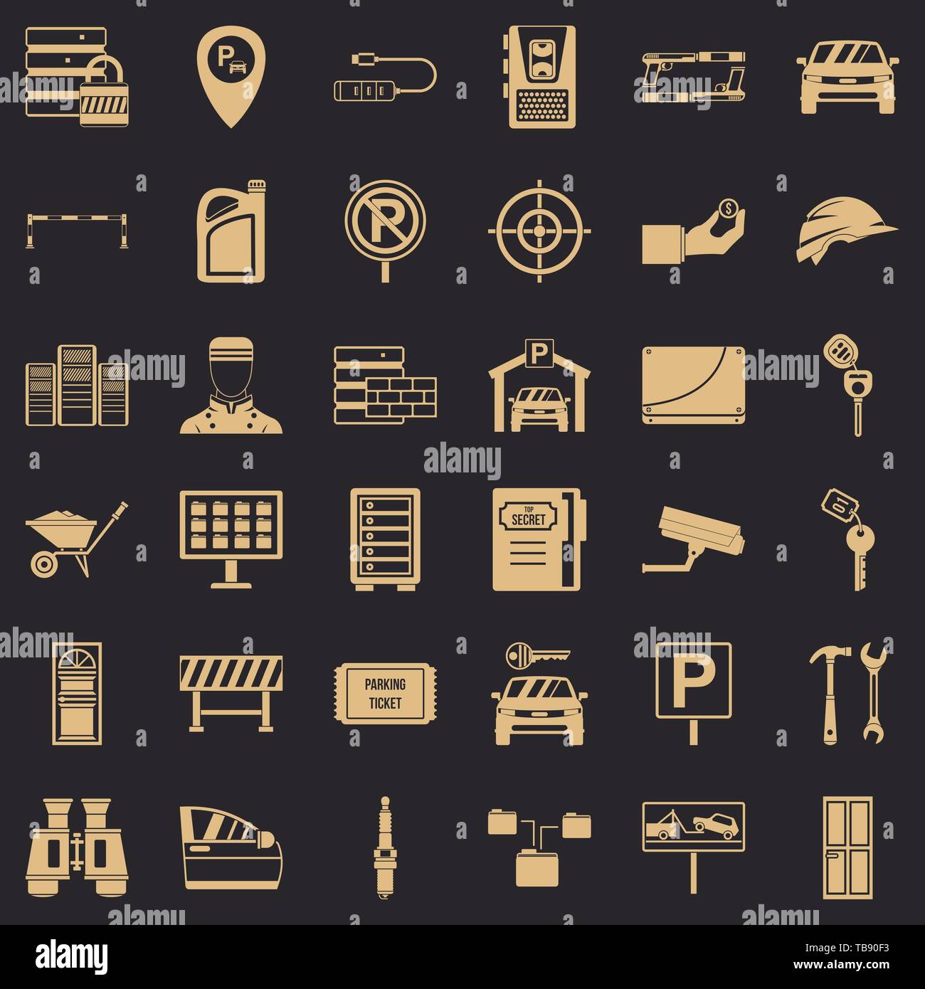 Password icons set, simple style Stock Vector Image & Art - Alamy