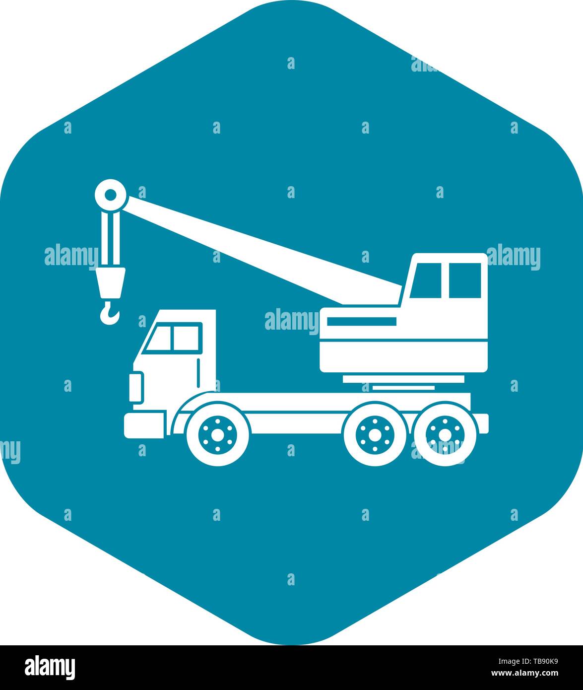 Truck crane icon simple Stock Vector Image & Art - Alamy