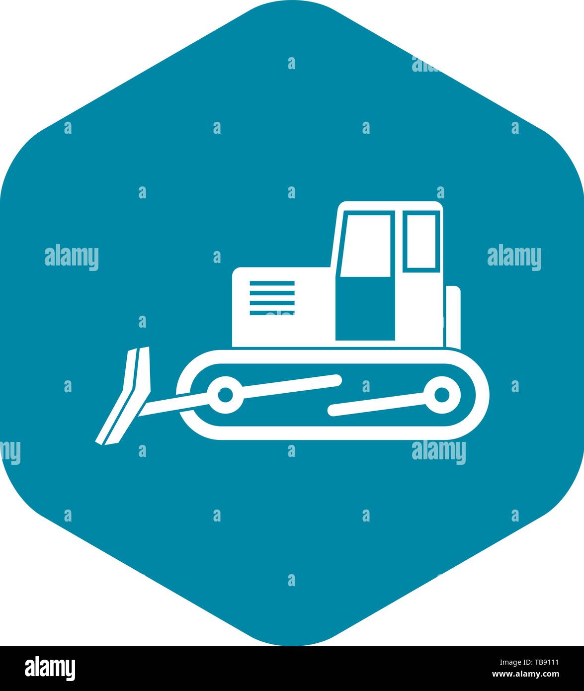 Bulldozer icon simple Stock Vector Image & Art - Alamy