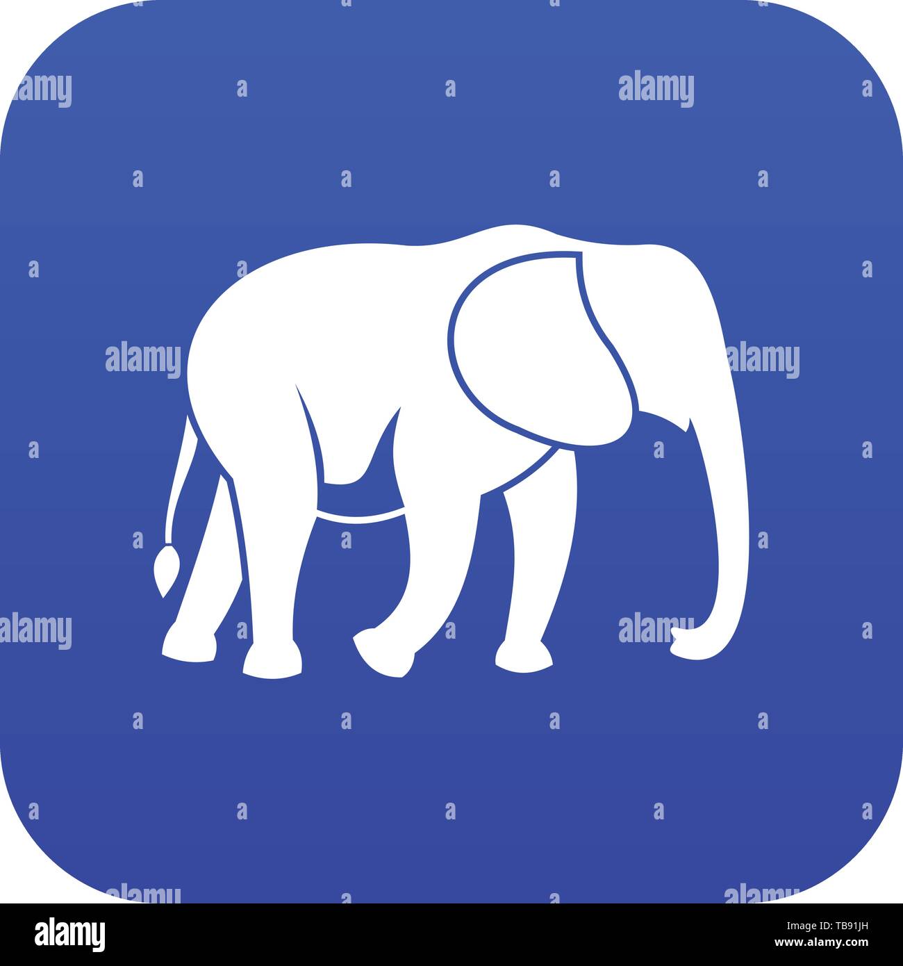 Wild elephant icon digital blue Stock Vector Image & Art - Alamy