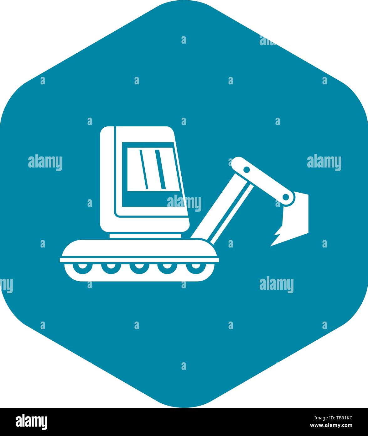 Mini excavator icon simple Stock Vector Image & Art - Alamy
