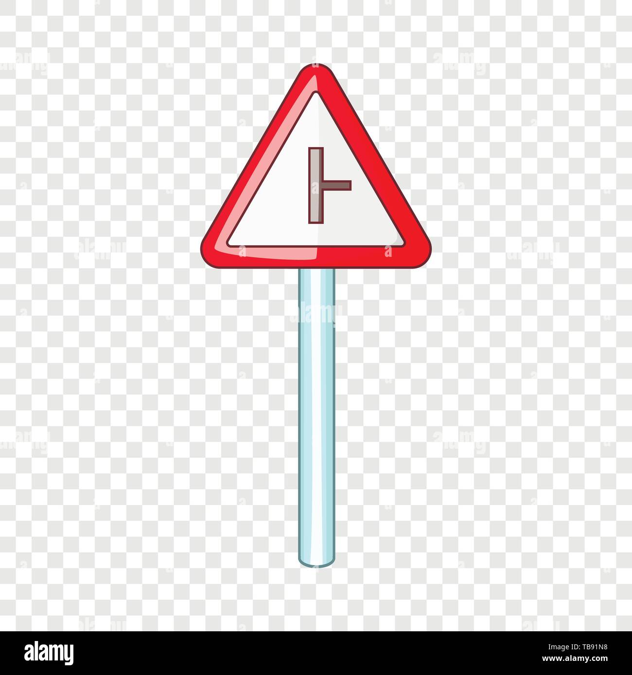 Junction secondary road icon, cartoon style Stock Vector Image & Art ...