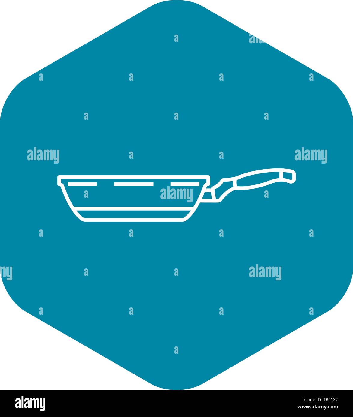 Griddle pan icon, outline style Stock Vector Image & Art - Alamy