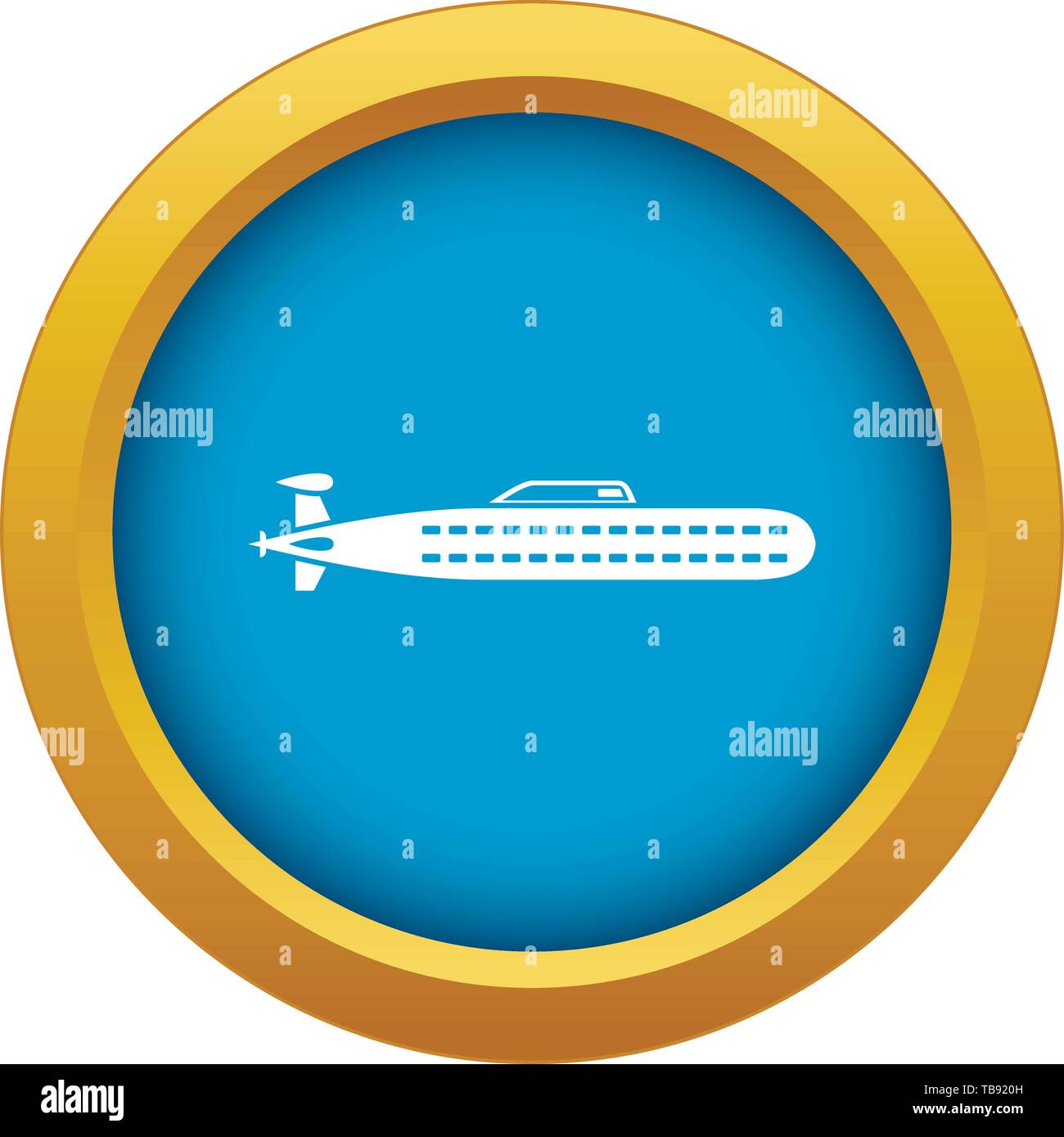 Submarine icon blue vector isolated Stock Vector Image & Art - Alamy