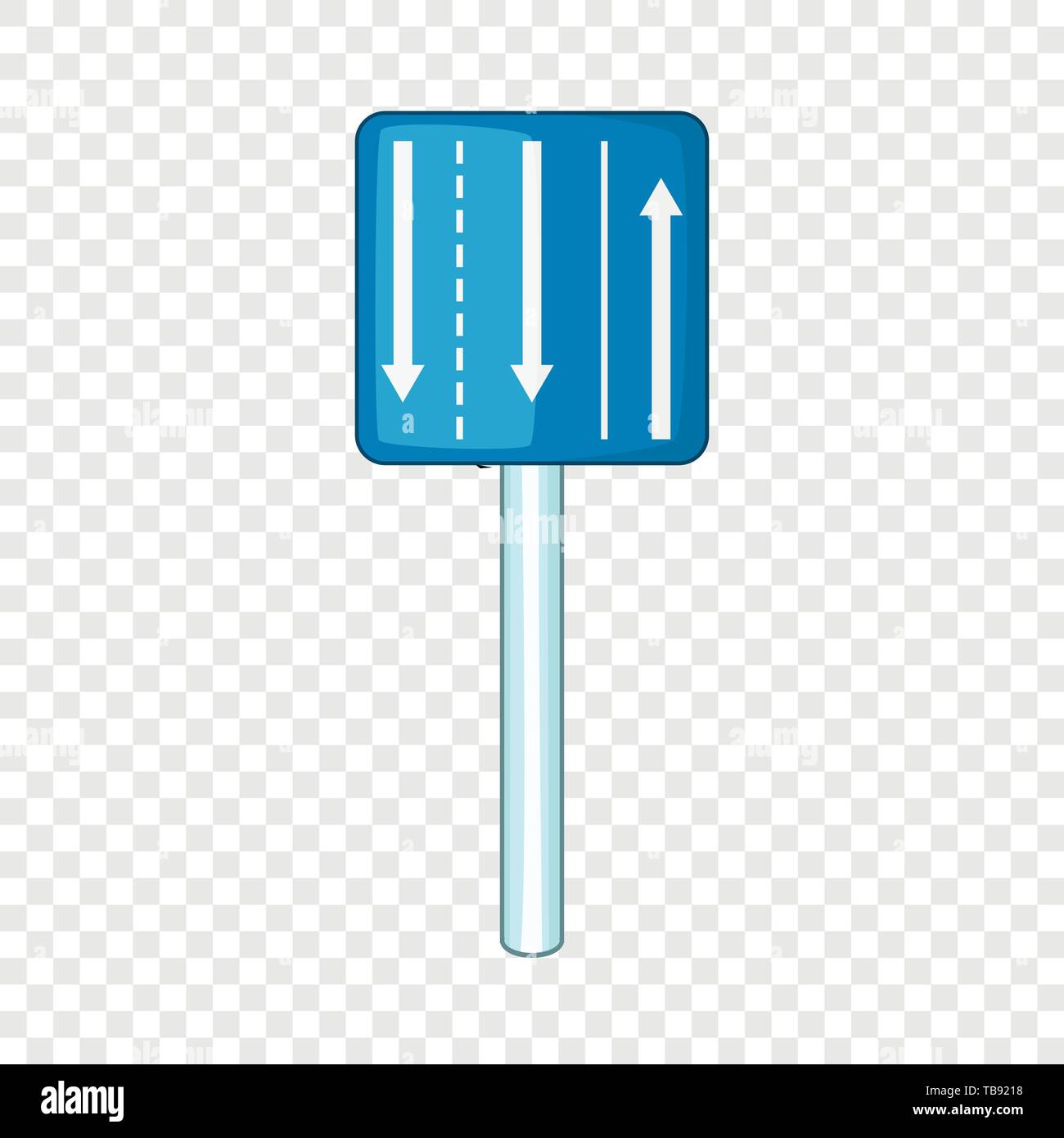 Appropriate traffic lanes icon, cartoon style Stock Vector Image & Art ...
