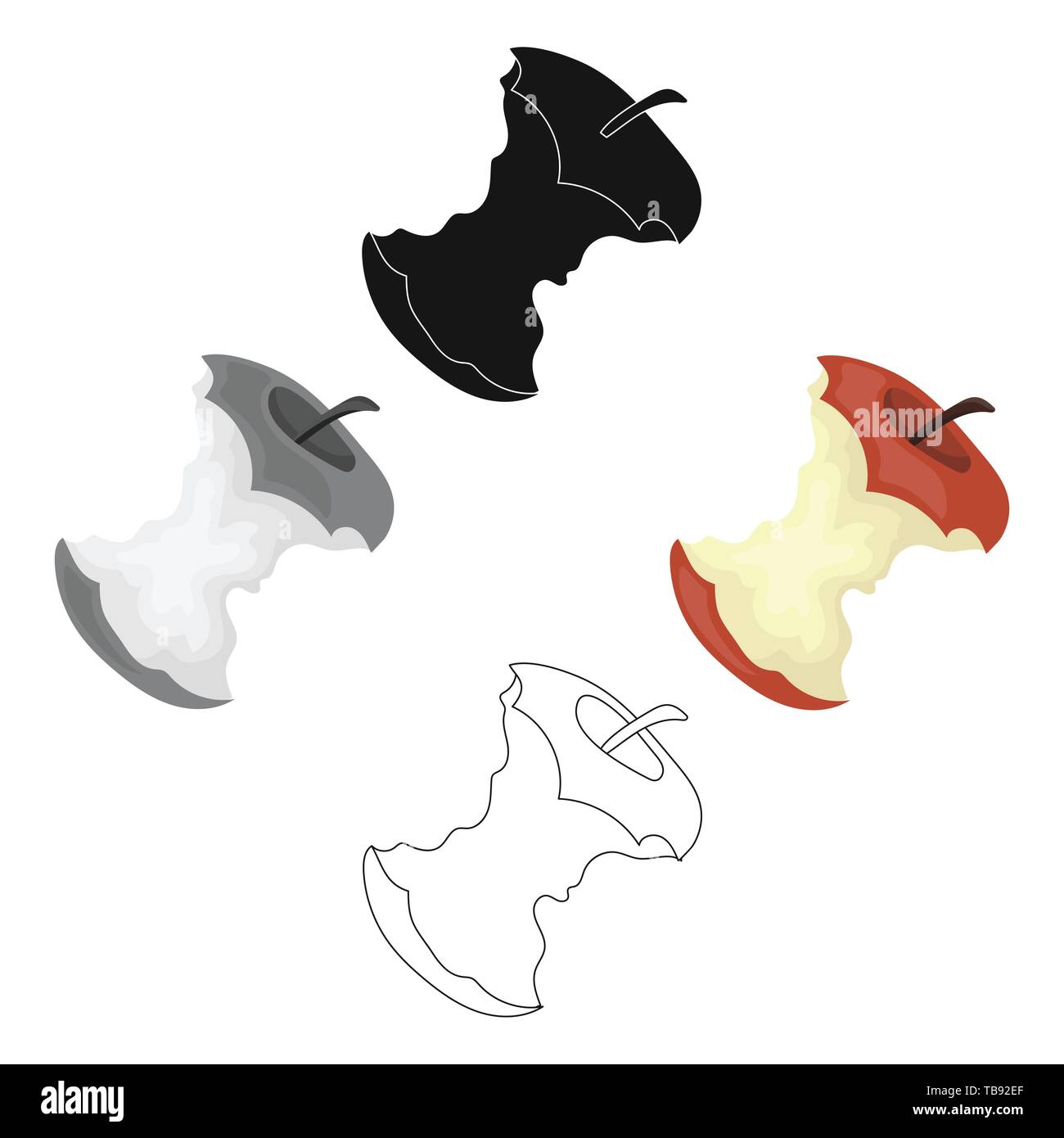 Apple core logo hi-res stock photography and images - Alamy