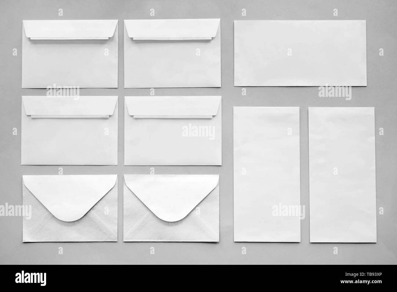 Many blank envelopes on light background Stock Photo - Alamy