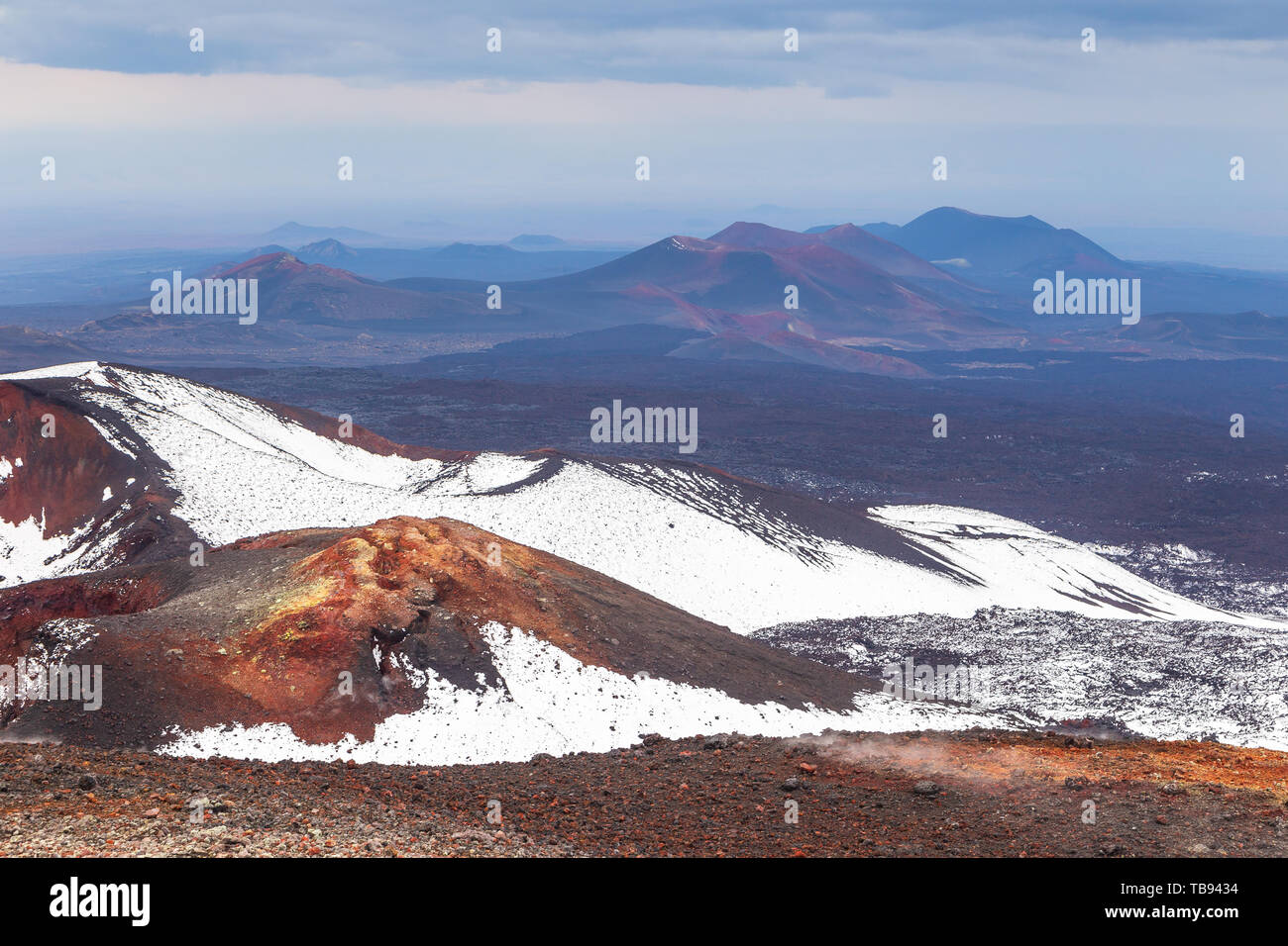 Volcanic landscape, massive, one of the volcanic complex on the ...