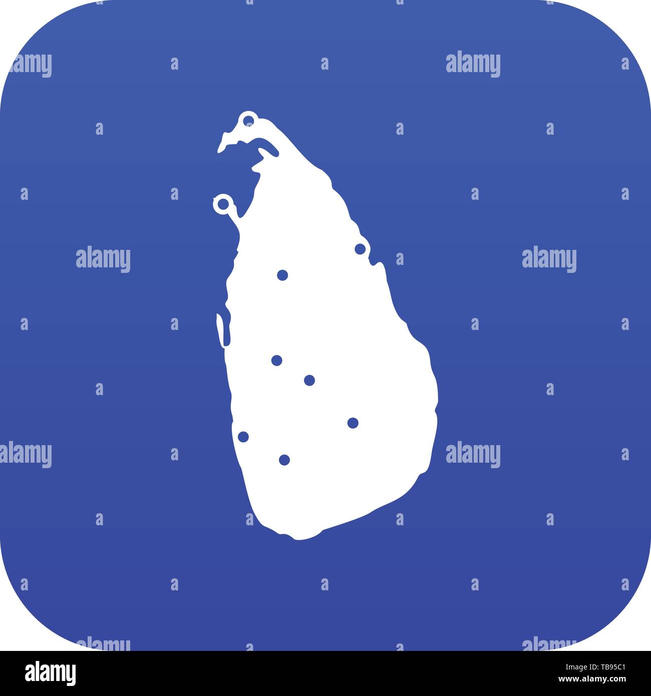 Map of Sri Lanka icon digital blue Stock Vector Image & Art - Alamy